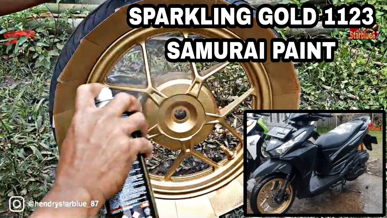 NGE CAT VELG MOTOR VARIO 150 PAKAI SAMURAI PAINT WARNA SPARKLING GOLD ...