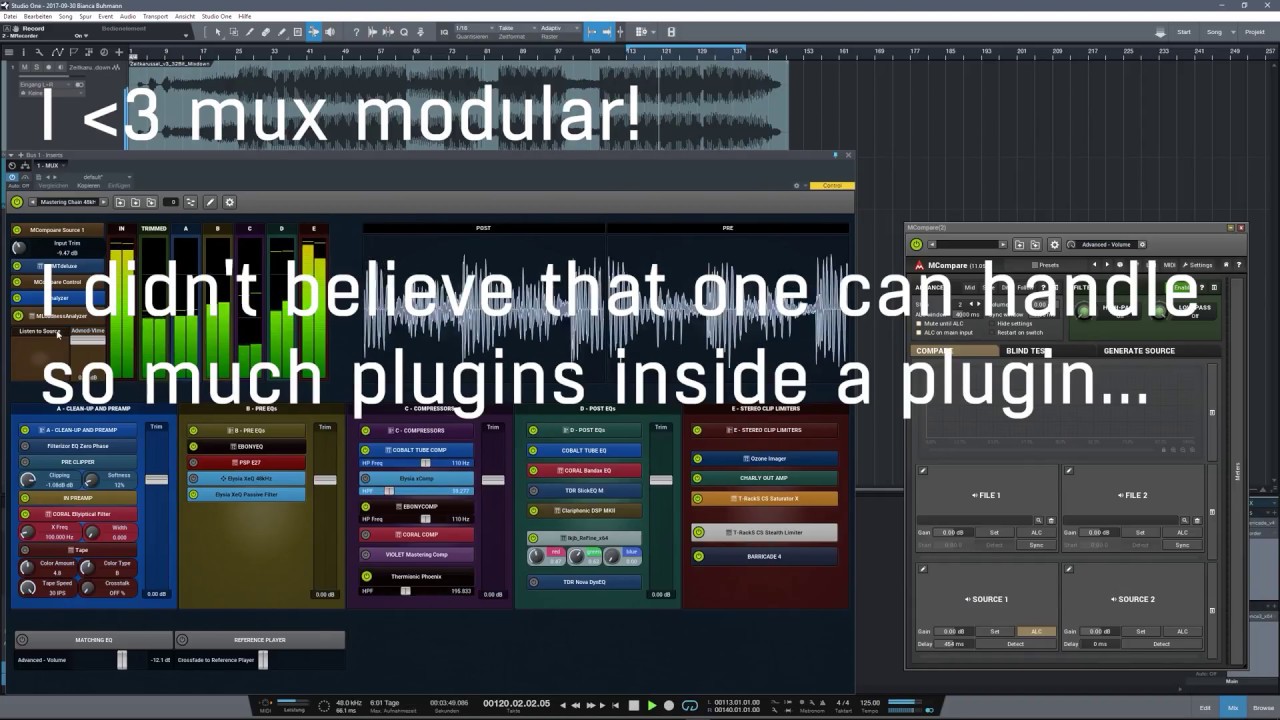 Mutools Mux Modular as Mastering Desk - YouTube