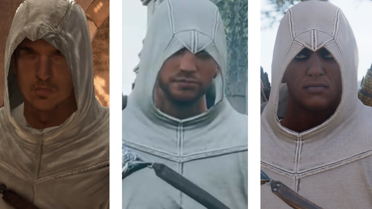Altair Outfit Comparison (AC1 VS AC UNITY VS AC ORIGINS) - YouTube