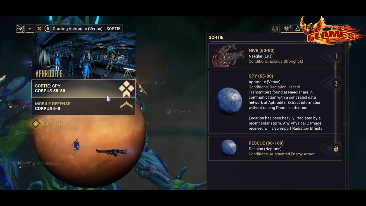 Warframe Aphrodite (Venus) Mission Spy level 65-80 - YouTube