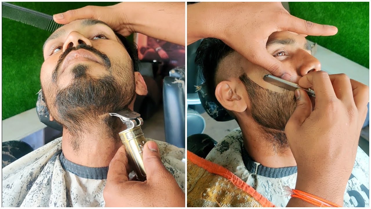 Dadhi Cutting Style for Men | TALENTED BARBER BEARD CUT STYLE - YouTube