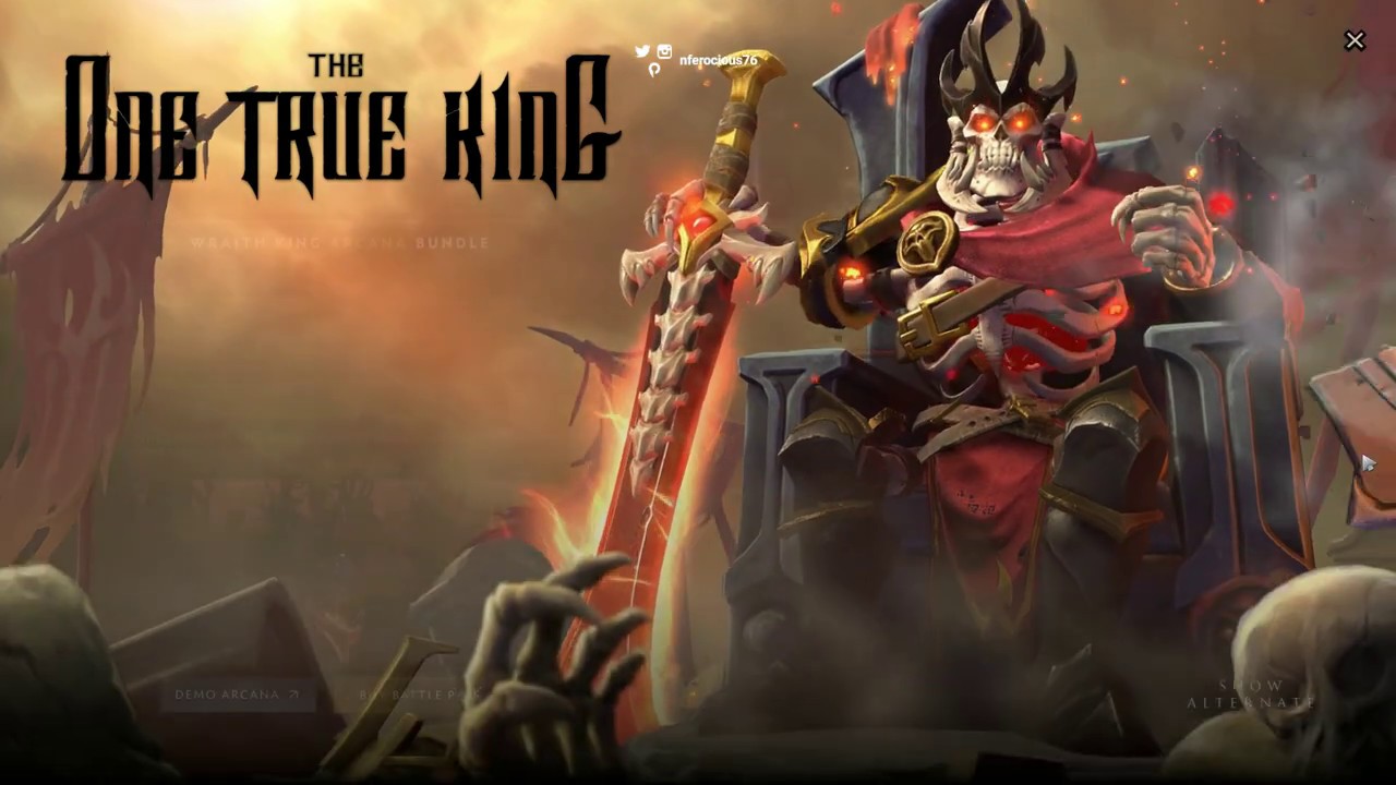 Dota 2: Wraith King Arcana -【The One True King】 - YouTube