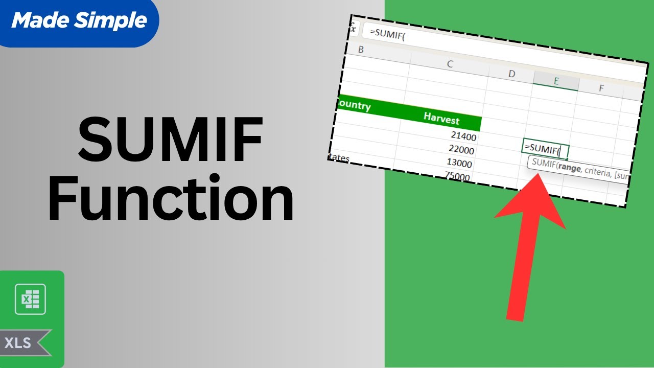 How to use the SUMIF function in Microsoft Excel - YouTube
