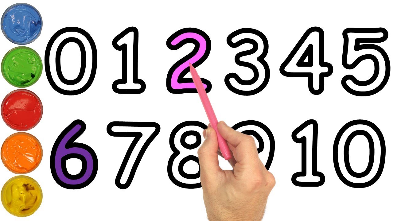 Color and Learn NUMBERS | Drawing, Painting & Coloring for Kids ...