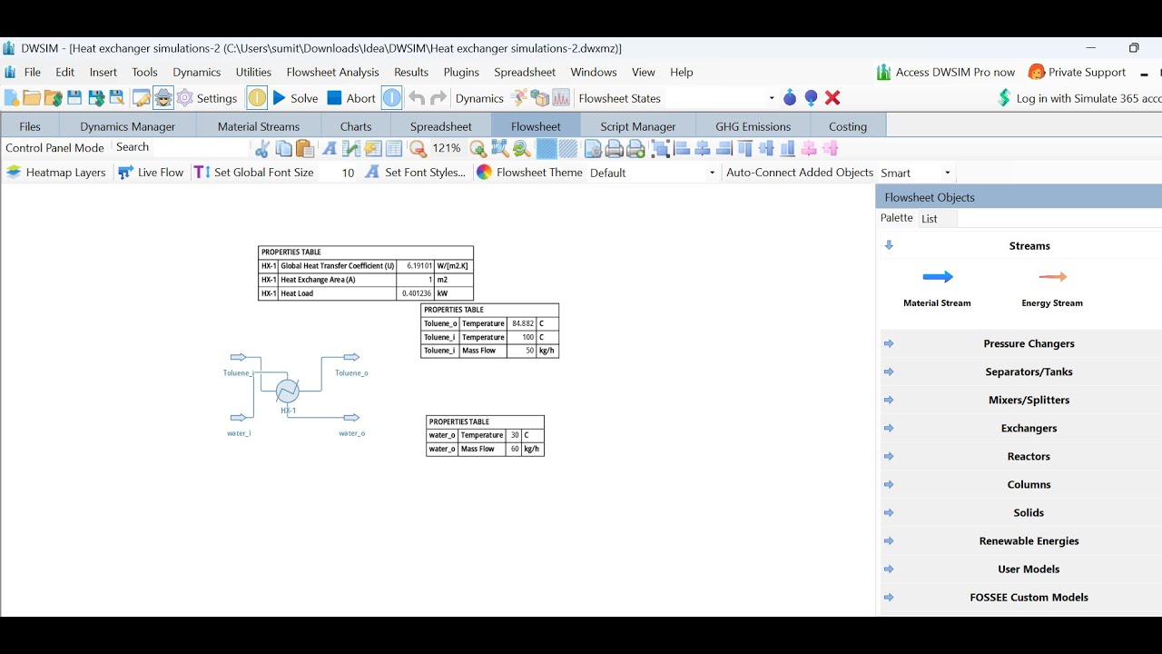 Heat exchanger simulations | Outlet temperature of hot fluid| DWSIM ...