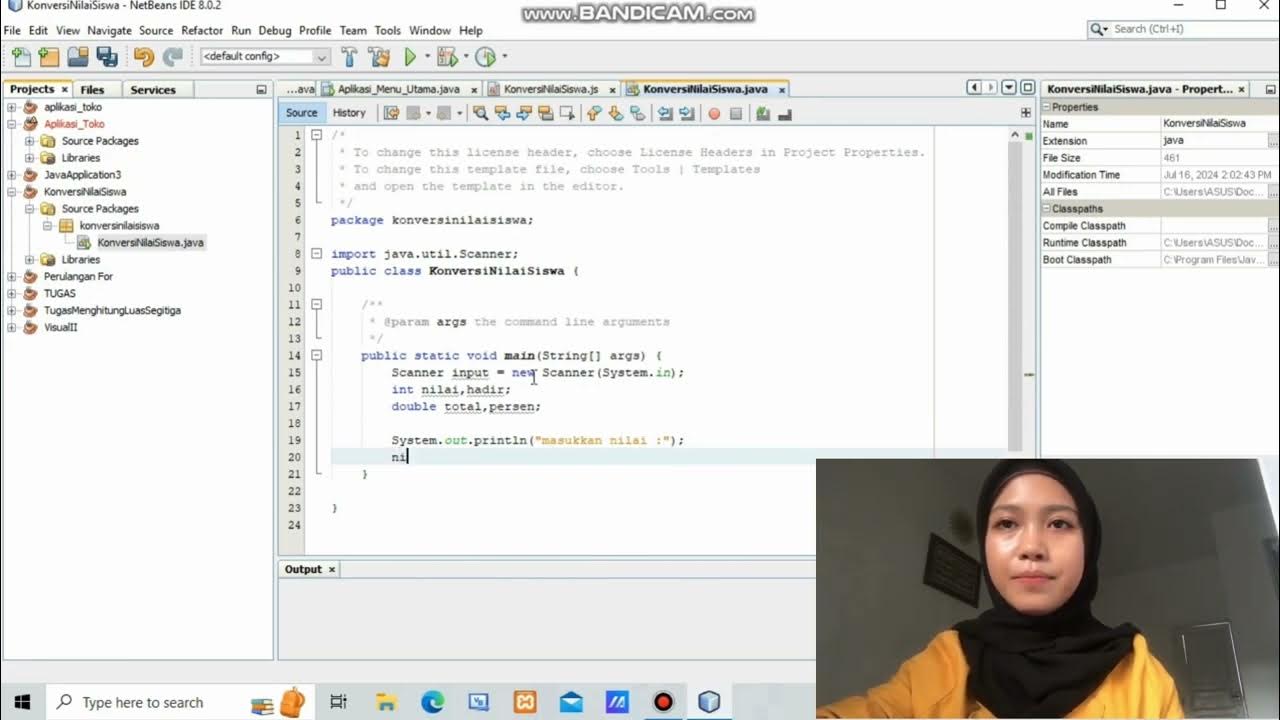 PROGRAM KONVERSI NILAI DI APLIKASI NETBEANS 8.0.2 - YouTube