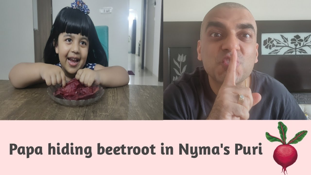 Eating healthy food | Papa hiding beetroot in Nyma's food - YouTube