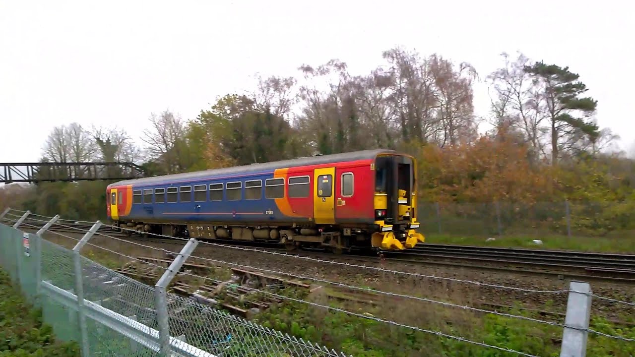 Network Rail's Test Unit 153385 on the Portsmouth Direct Line, on 09/12 ...
