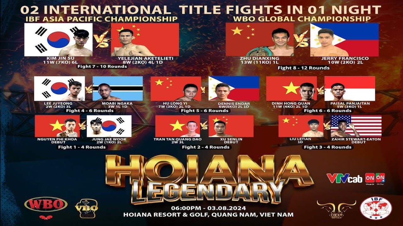 🔴Live: Hoiana Legendary – WBO International Title Match - YouTube