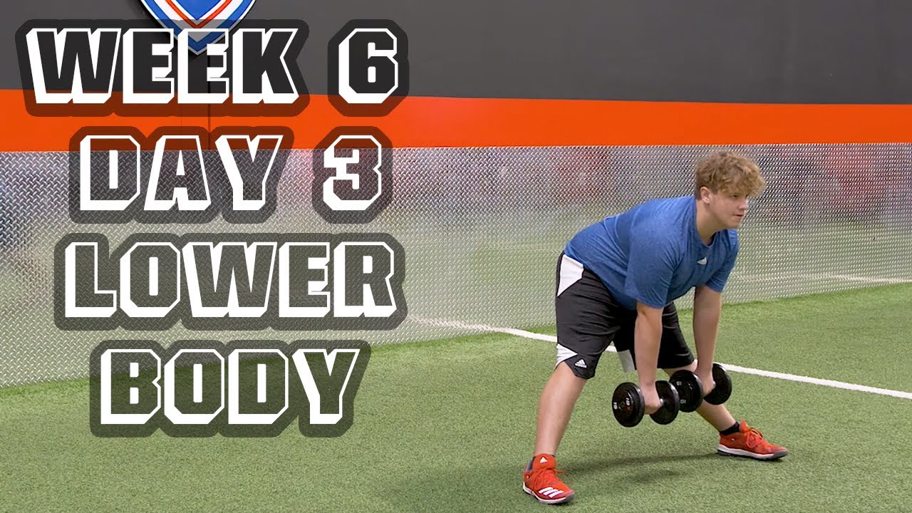 Offseason Football Workout Program: Lower Body | Week 6 Day 3 - YouTube