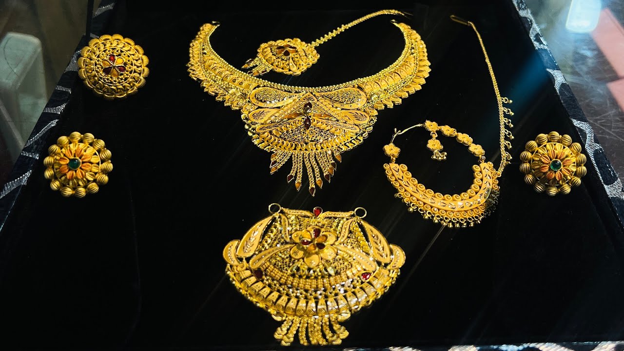 Gold necklace design pictures || light weight sets || new latest ...