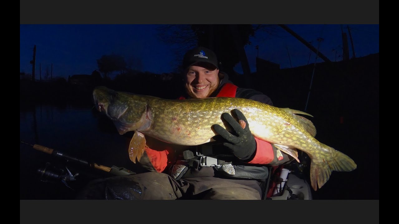 Kayak Fishing For Big Pike On A UK River, Hunting Predators - YouTube