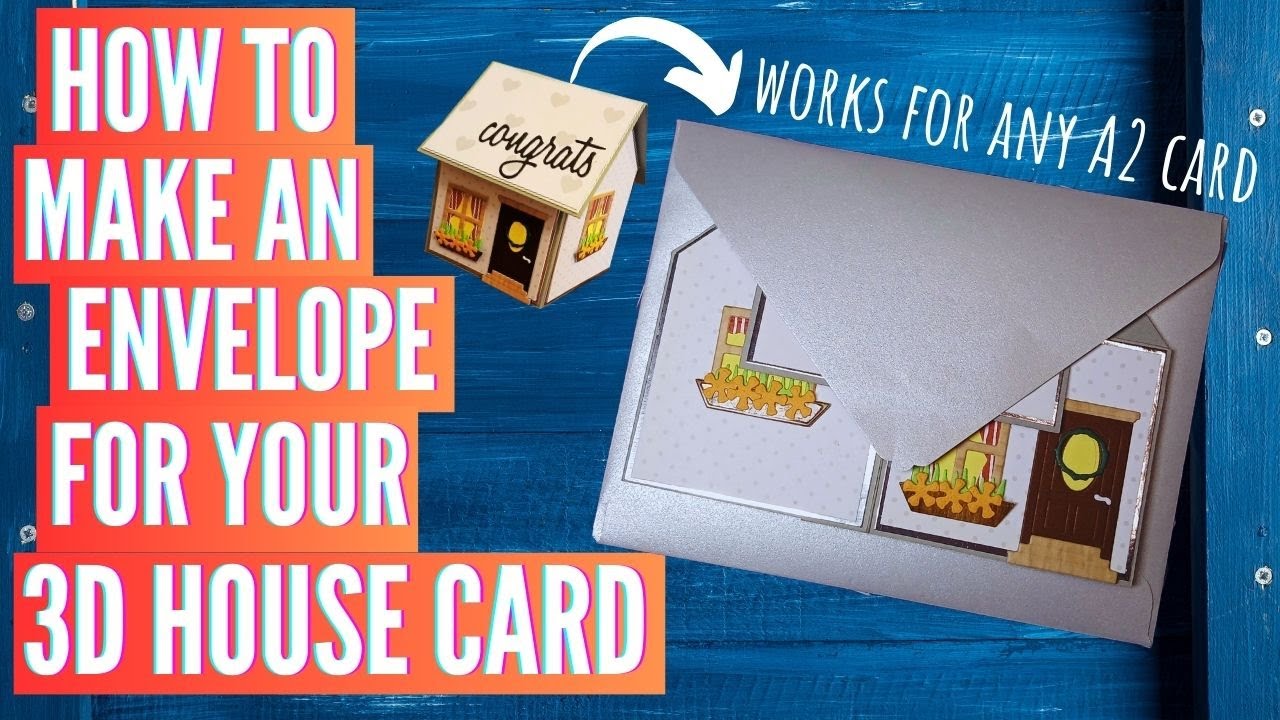 DIY Envelope for your 3D Pop-Up House Card | WRMK Envelope Punch Board ...