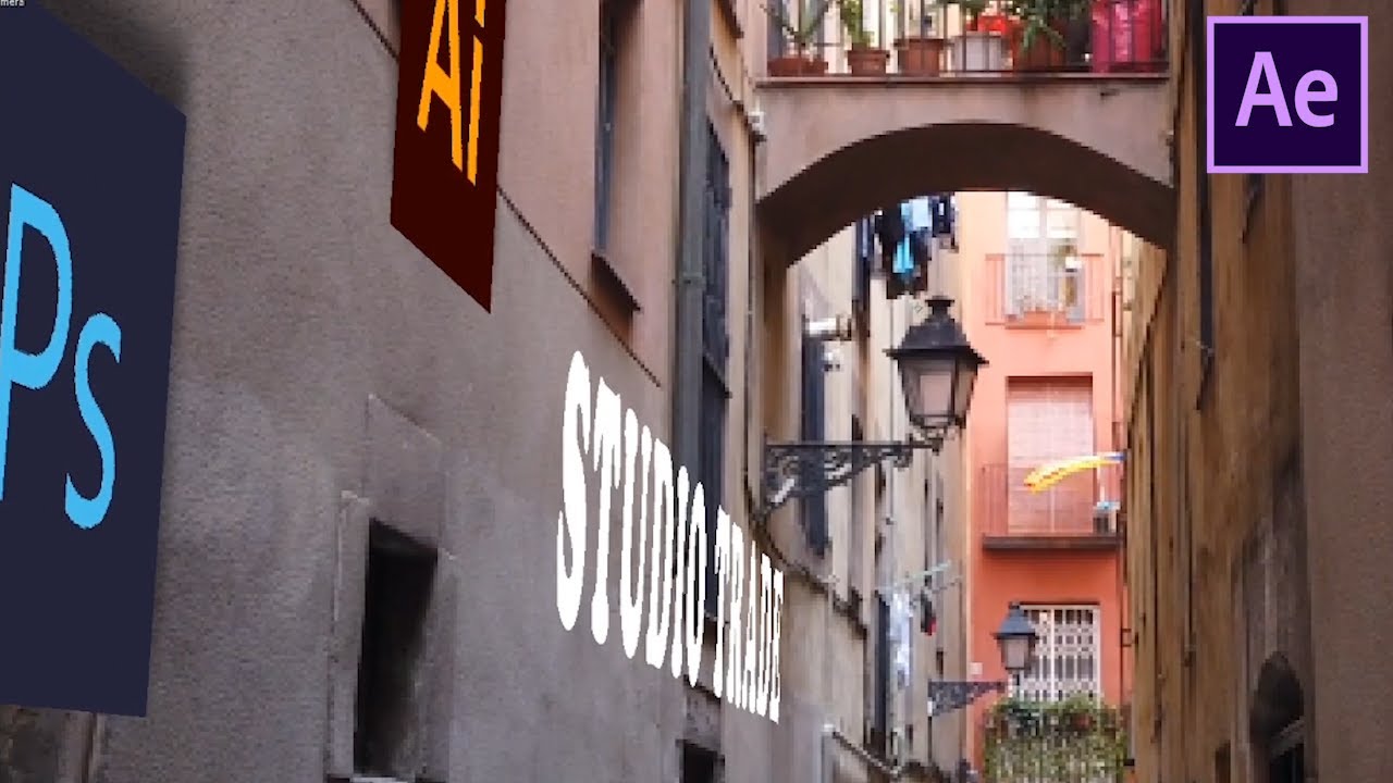 3d tracking text in after effects - YouTube