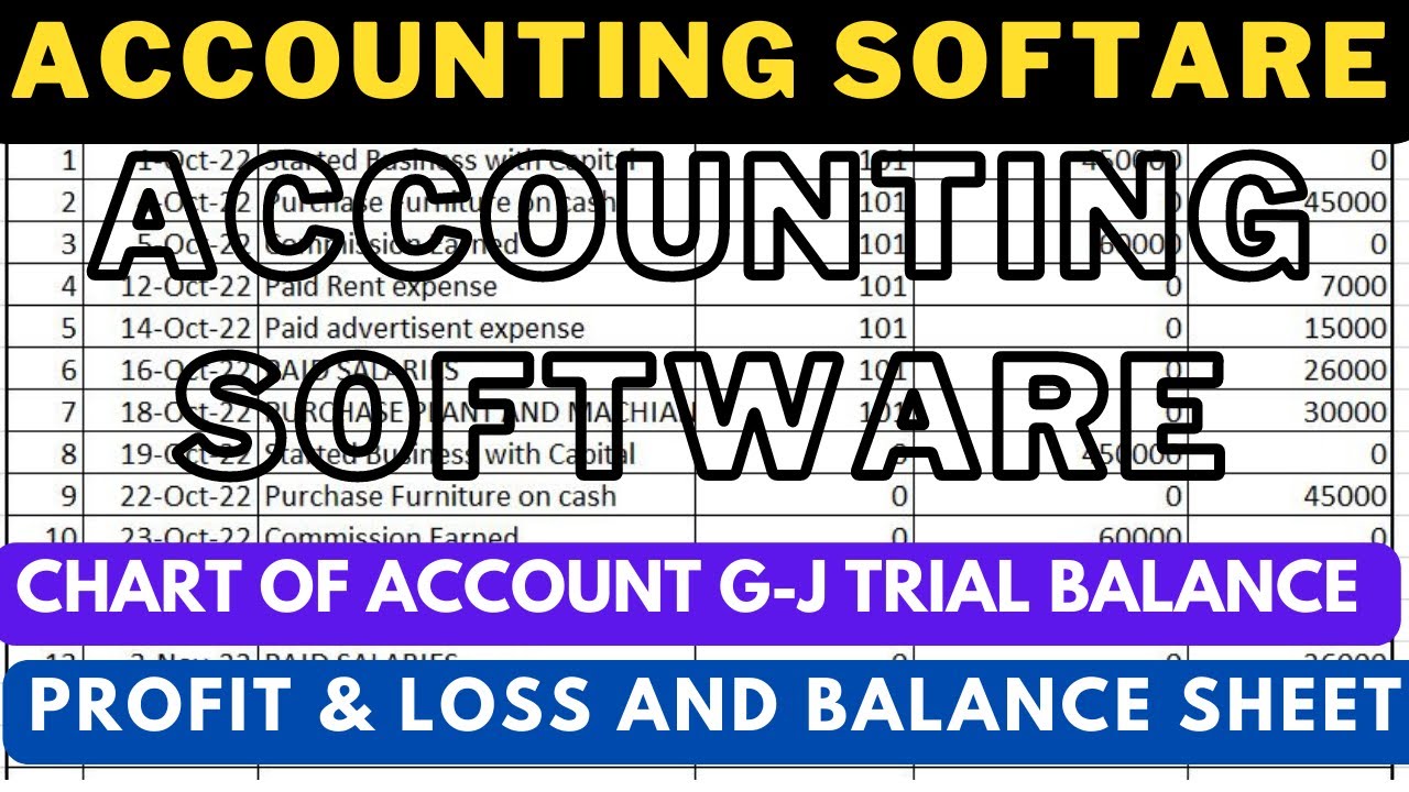 fully Automatic Accounting software in Excel |G-Journal |Trial Balance ...