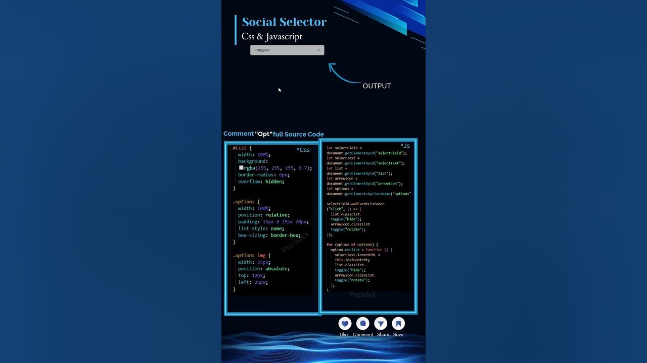 🤖 How To Create Social Media Selector Html Css Javascript💯 Javascriptprojects 
