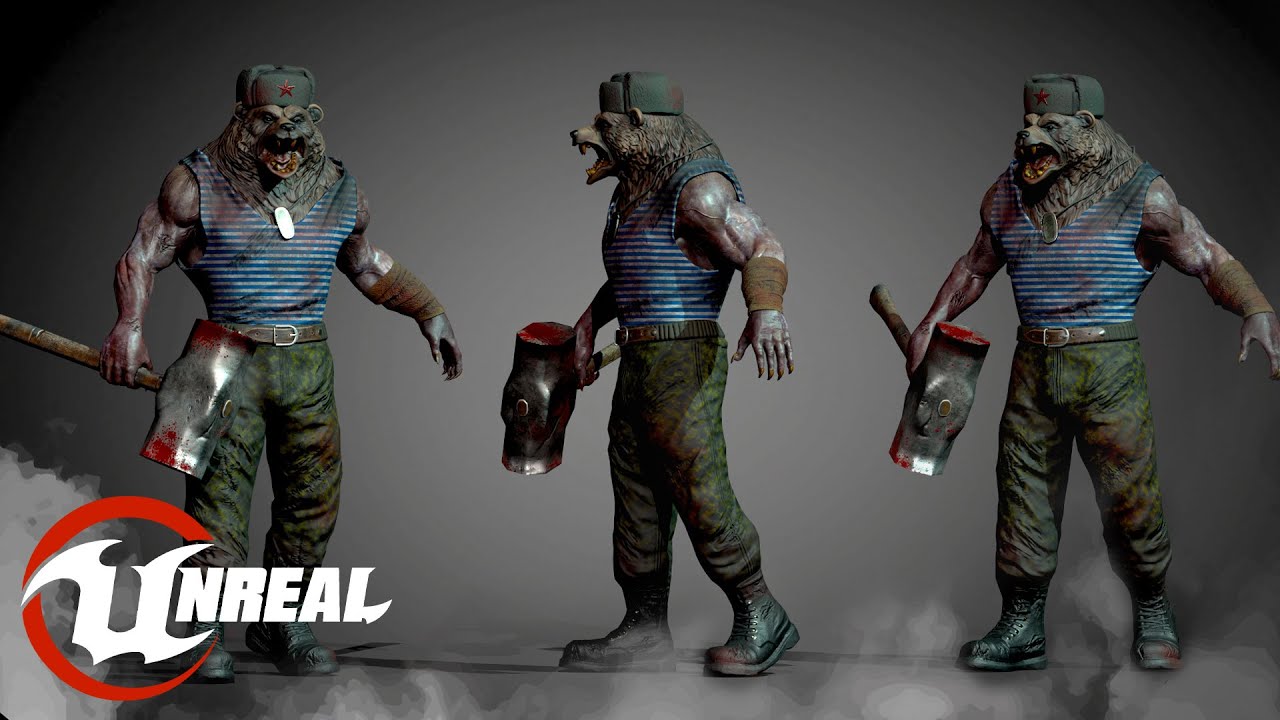 Animated Low poly Game Ready Bearman/3D Modular - YouTube