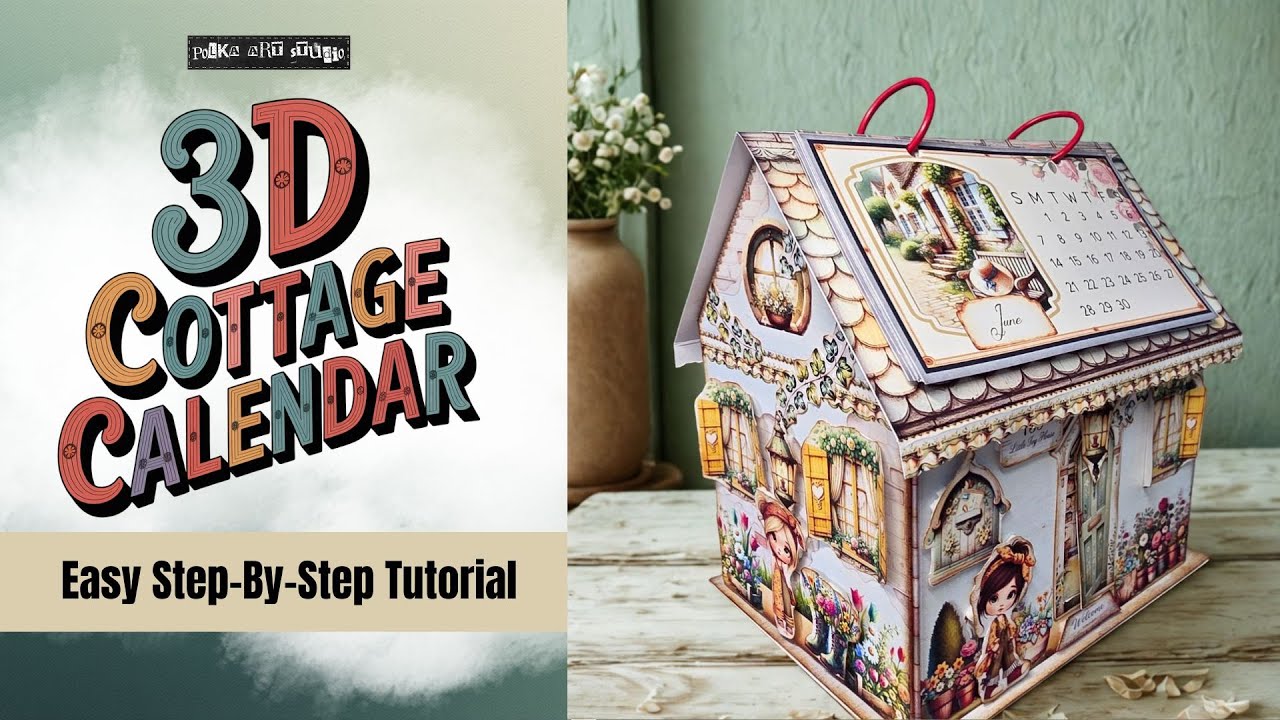 Cottage 3D house calendar - YouTube