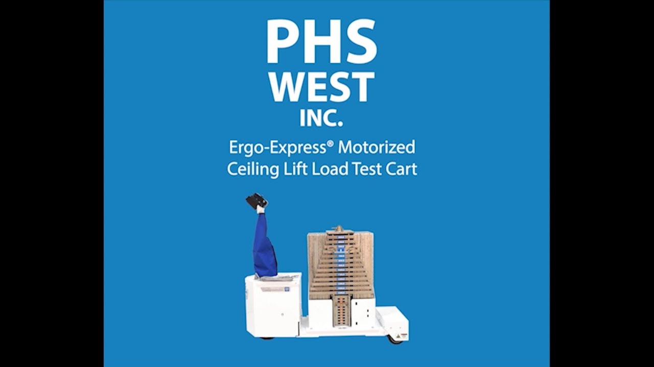 Ergo-Express® Motorized Ceiling Lift Load Test Cart: In Use - YouTube