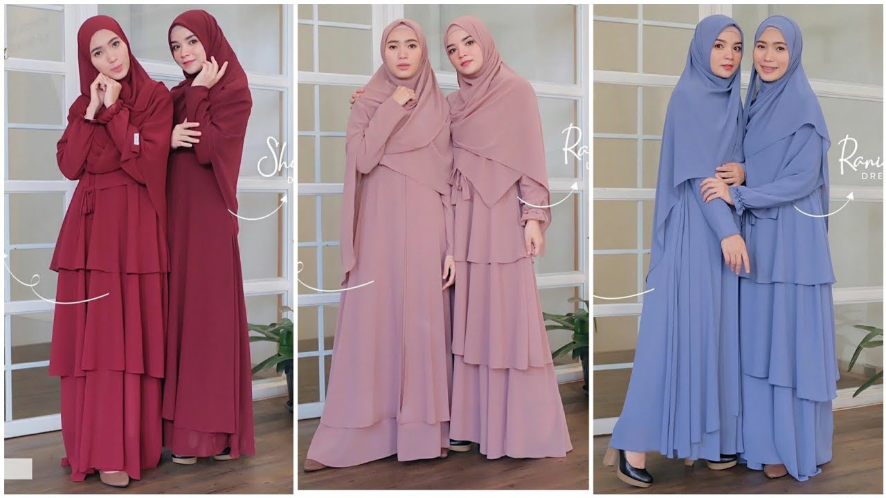 26 Model Gamis Syar'i Modern Dan Terbaru 2020 Siap Sambut Lebaran Tahun ...