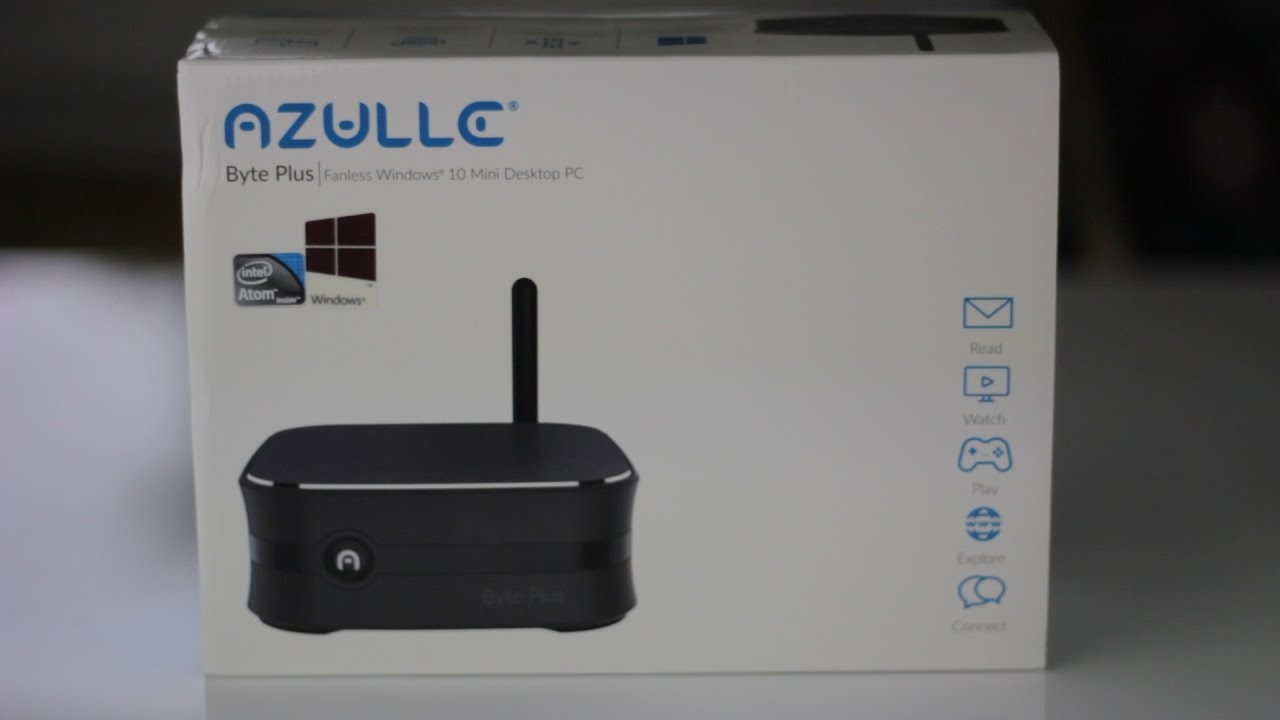 Azulle Byte Plus - Fanless Windows 10 MINI PC Review & Unboxing! - YouTube