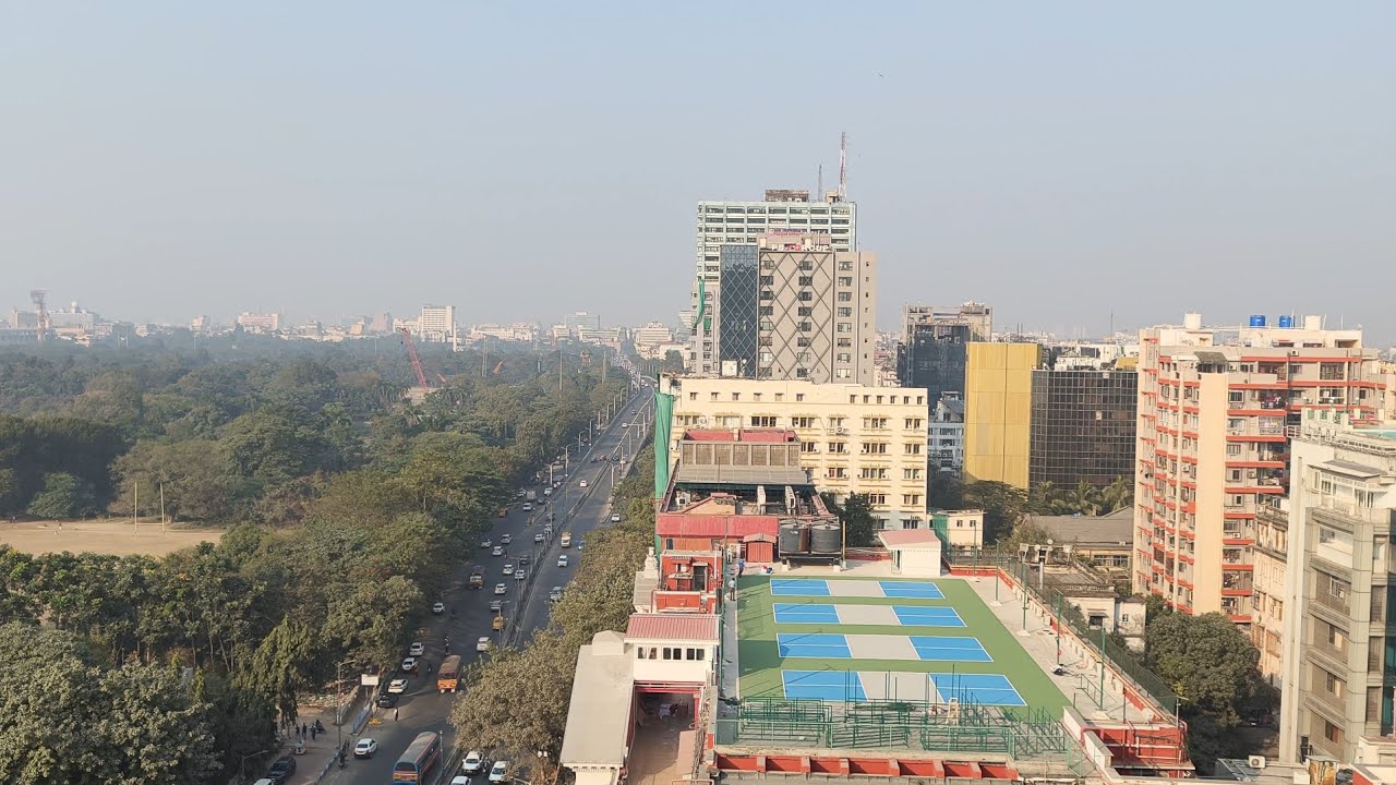 12th Floor Roof Top Ariel View of Kolkata Maidan কলকাতা নগরীর অসাধারণ ...
