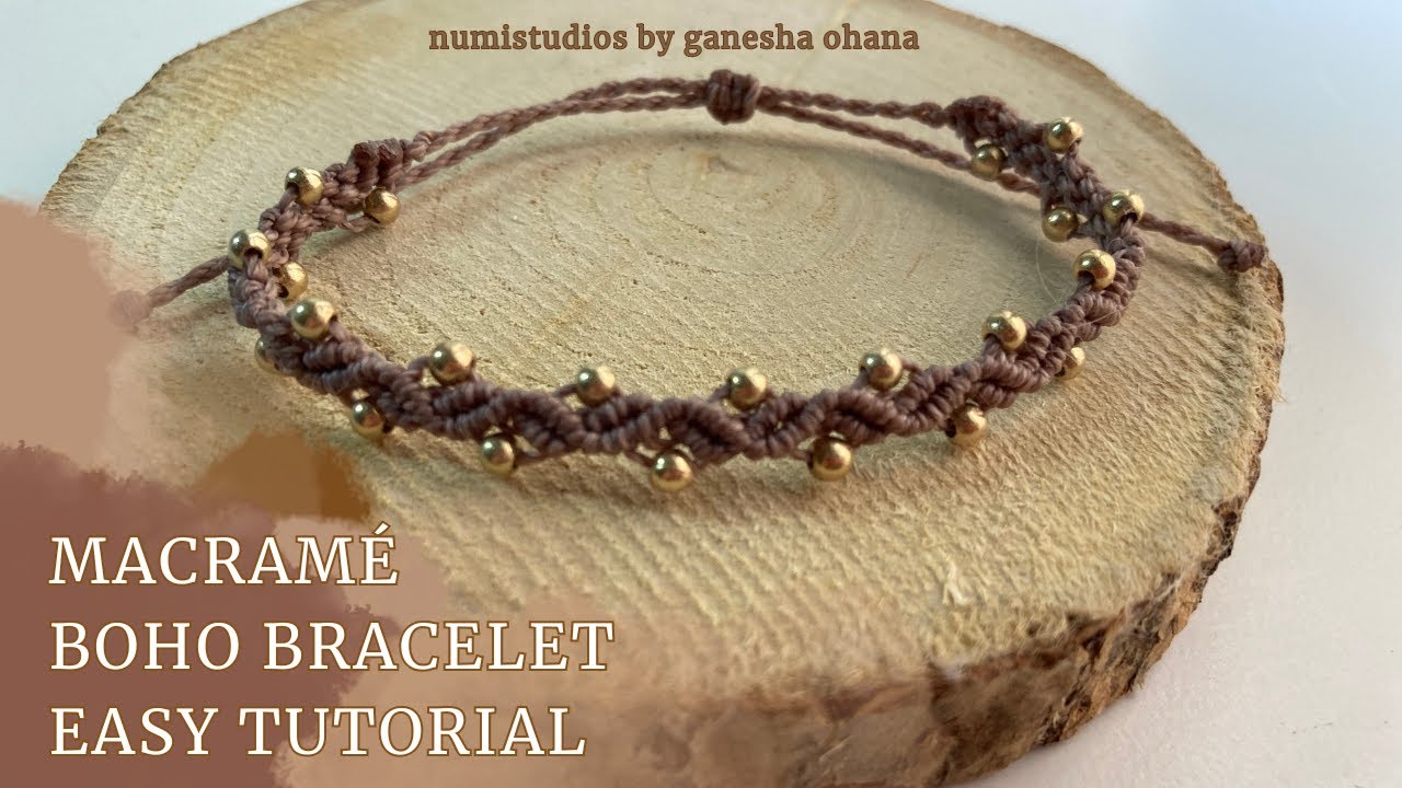 Easy Macramé Boho Bracelet Tutorial for Beginners - YouTube