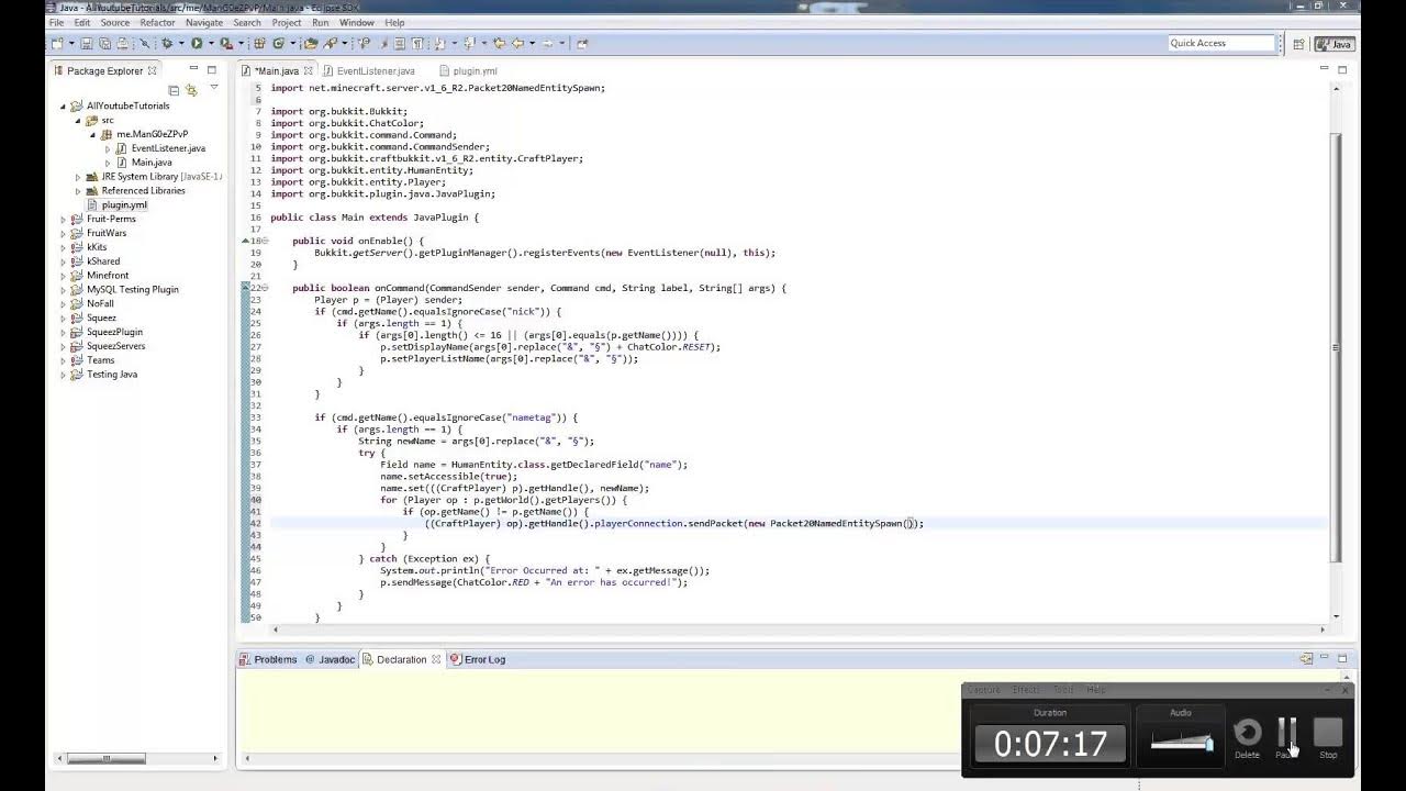 Bukkit Coding Tutorials | #3 | NameTags - YouTube