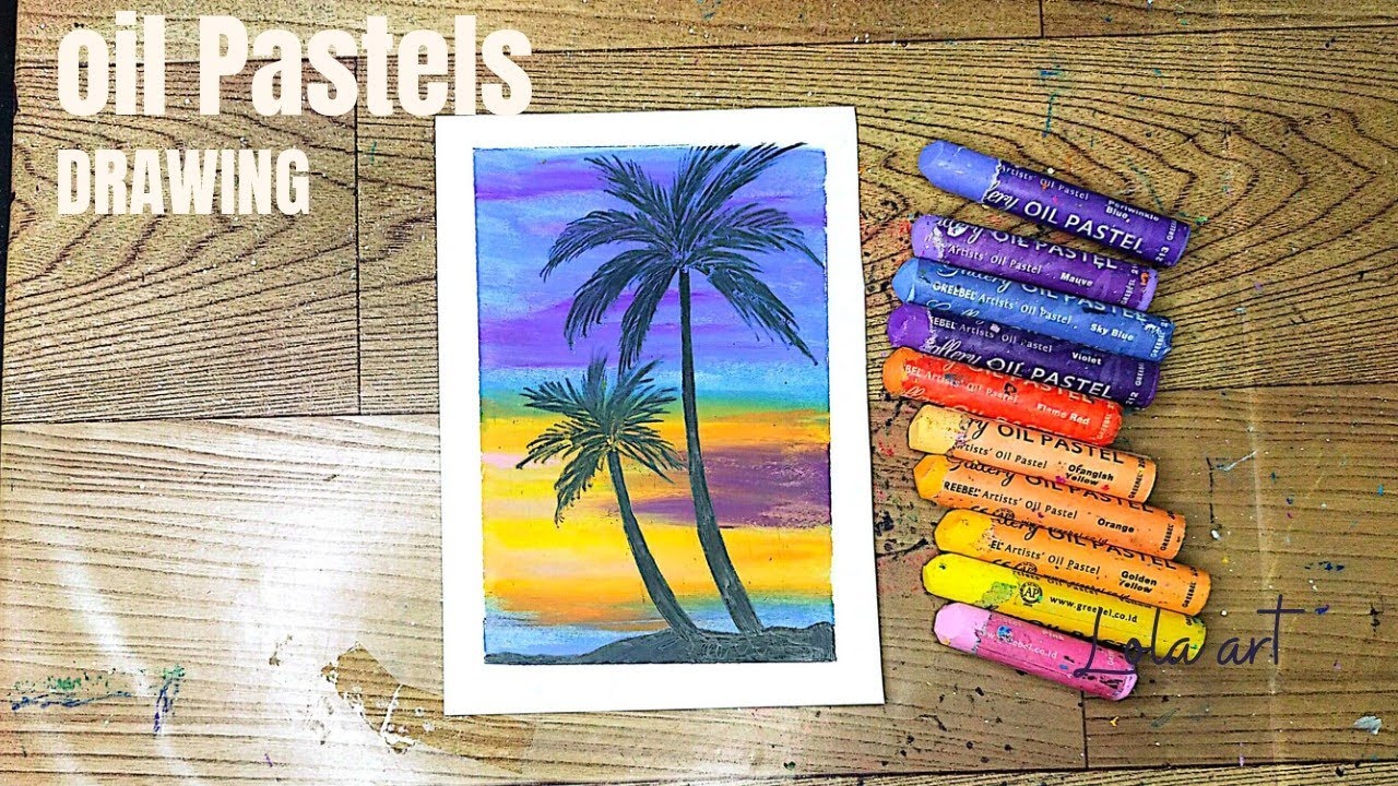 Easy Drawing for Beginner | Oil Pastel Drawing | Step by step - YouTube