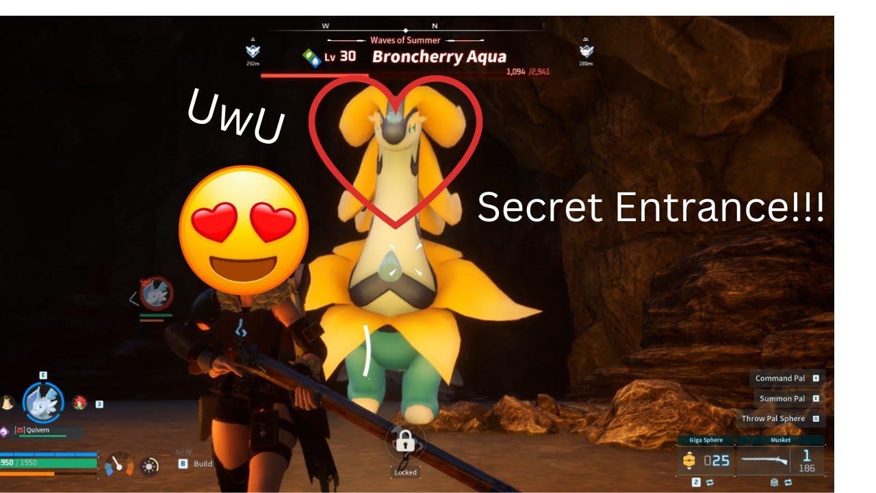 Palworld Secret Boss Entrance!!! Broncherry Aqua!! UwU she CUTE - YouTube