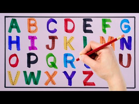 Writing Capital Letters Alphabet For Children | ABCD, Alphabets, ABCD Song, A for Apple