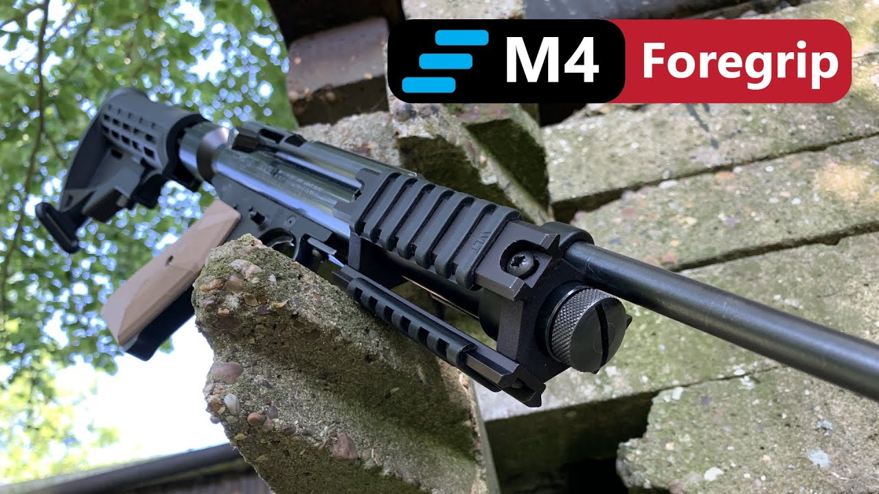 M4 Tri-rail Foregrip for Crosman 2250 Steel Breech - YouTube