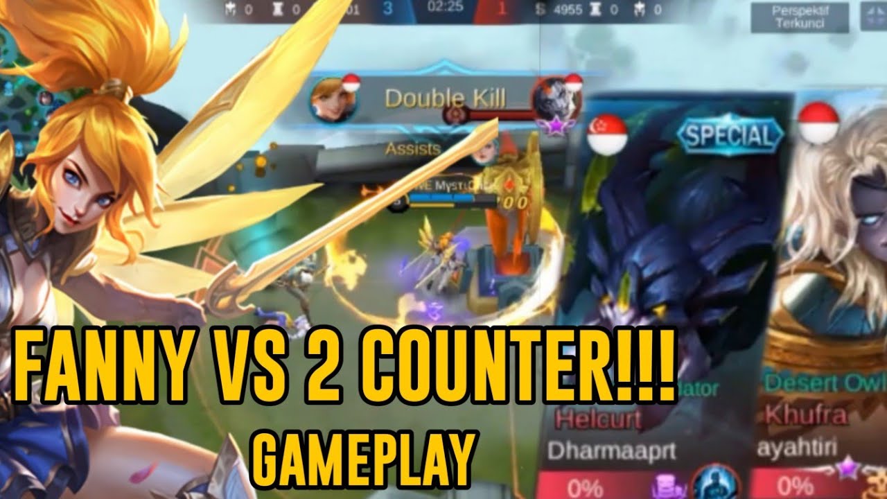 FANNY VS 2 COUNTER!!! GAMEPLAY | MOBILE LEGENDS - YouTube