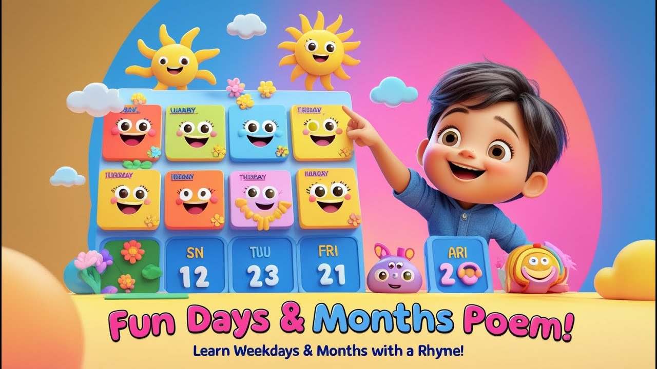 Fun Days & Months Poem for Kids | Learn Weekdays & Months with a ...