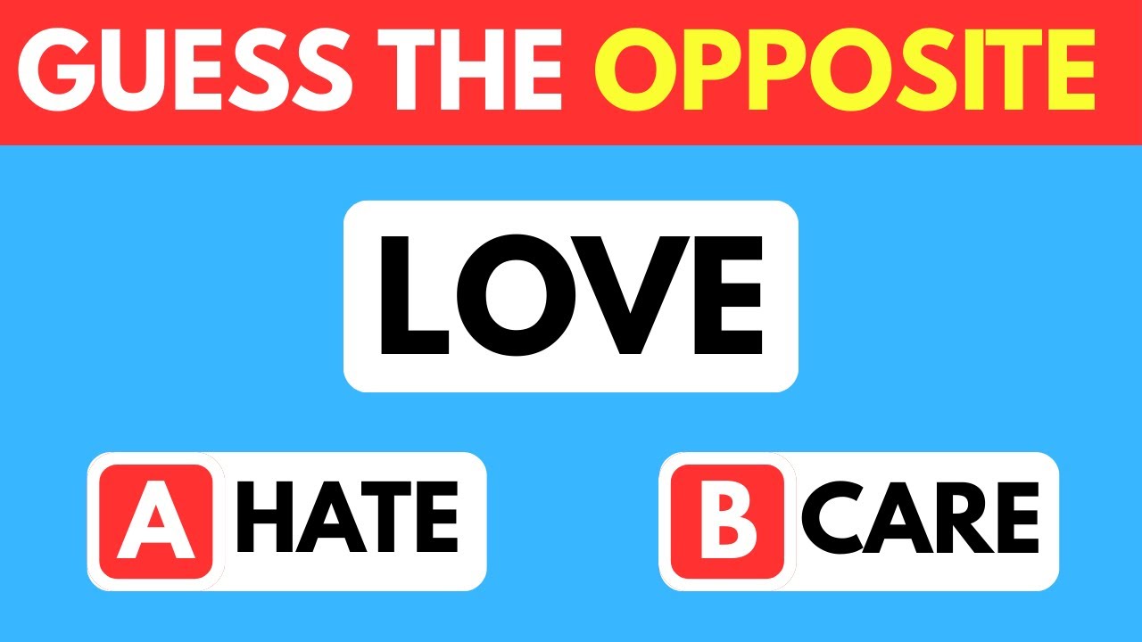 Guess the opposite word - YouTube