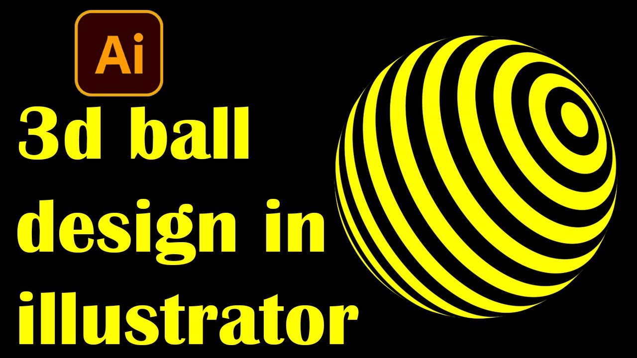 How To Make a 3d ball design in illustrator 2025 - YouTube