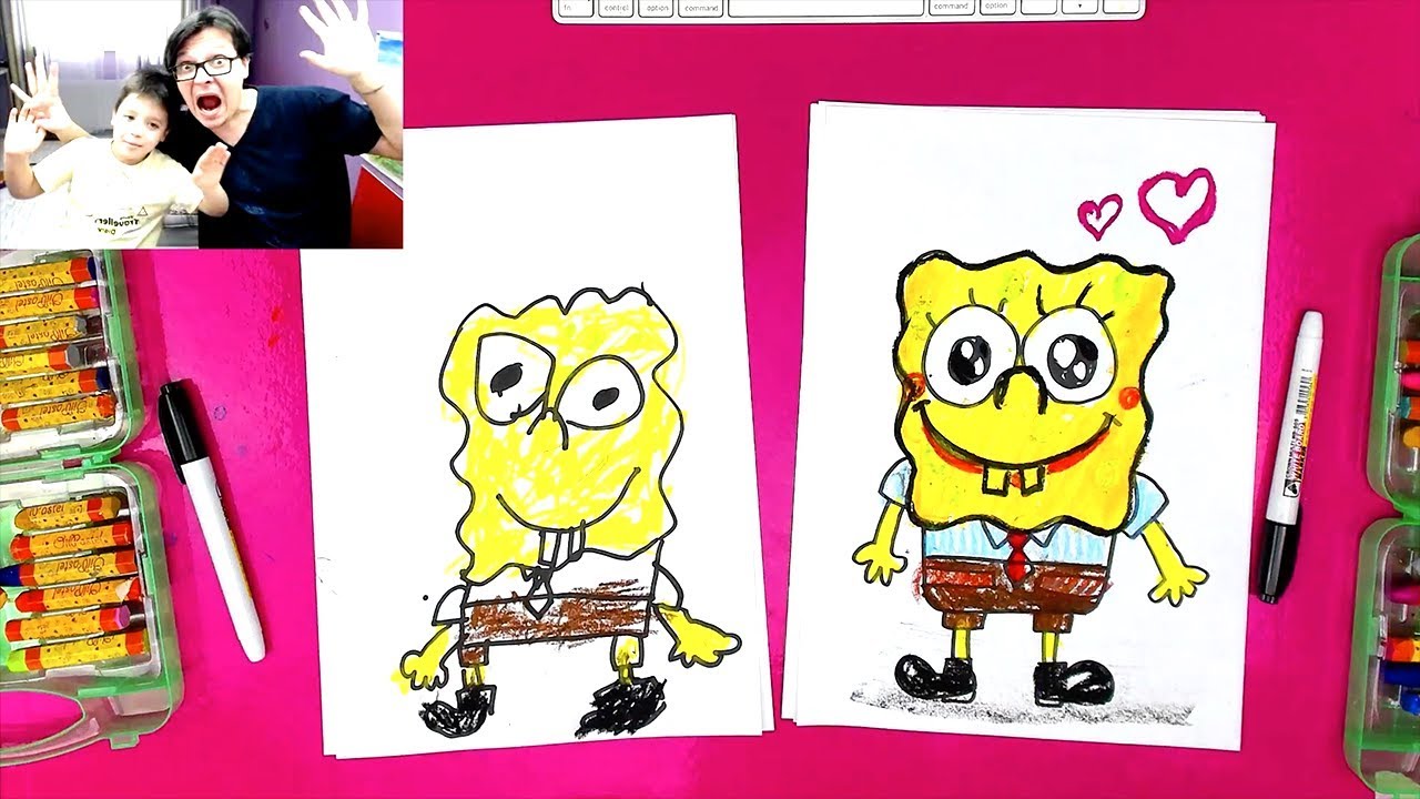 How to Draw SpongeBob - Doodle SquarePants - YouTube