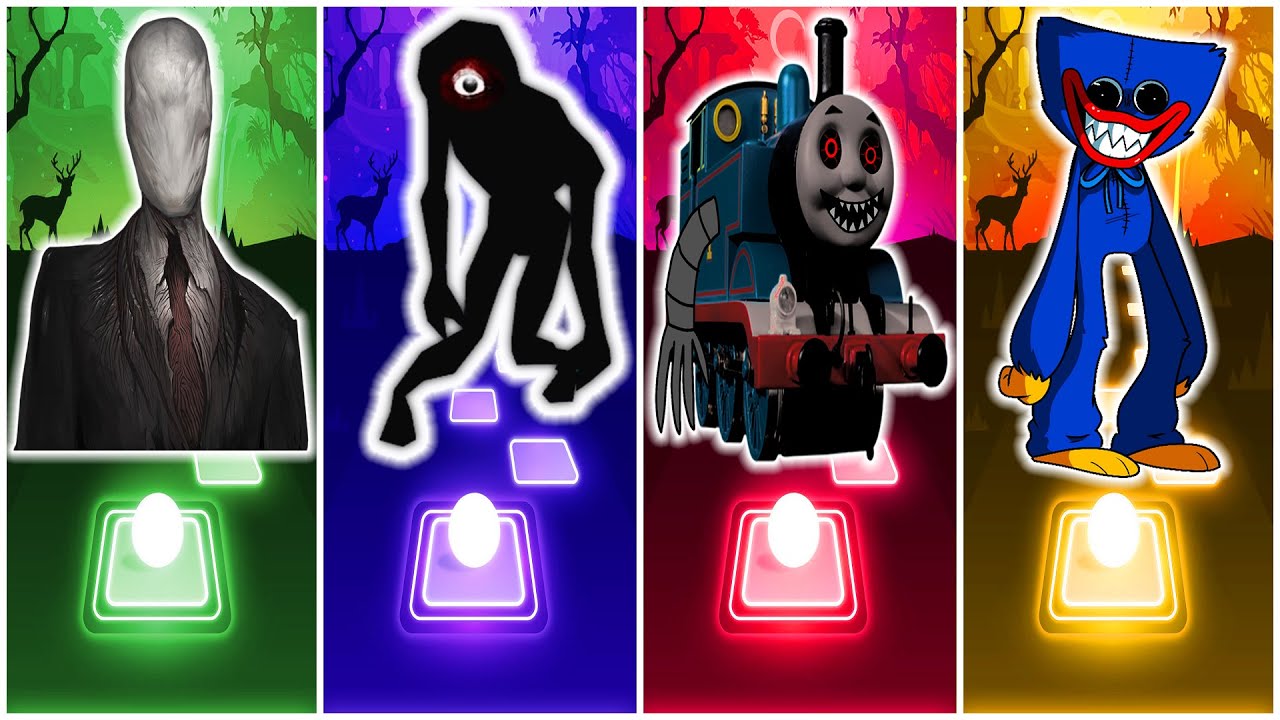 Slender Man - Roblox Doors - Thomas Train - Huggy Wuggy | Tiles Hop EDM ...
