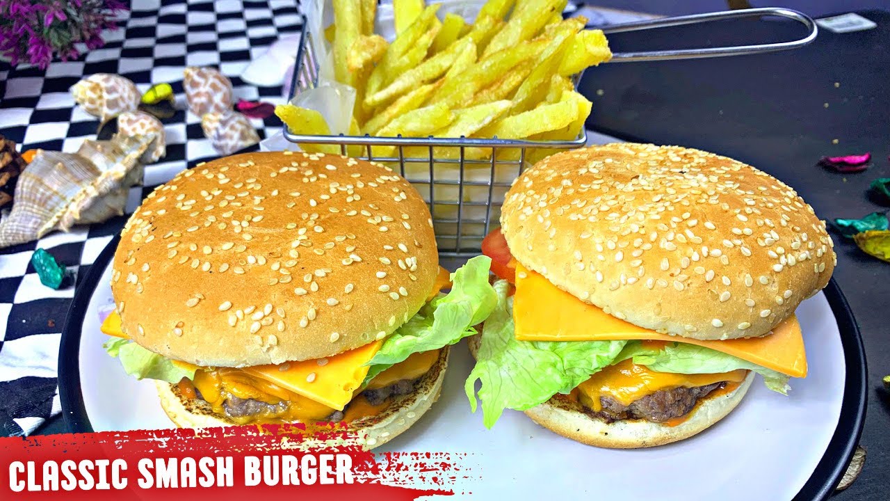 Classic Smash Burger Recipe| Ultimate Cheese Burger - YouTube