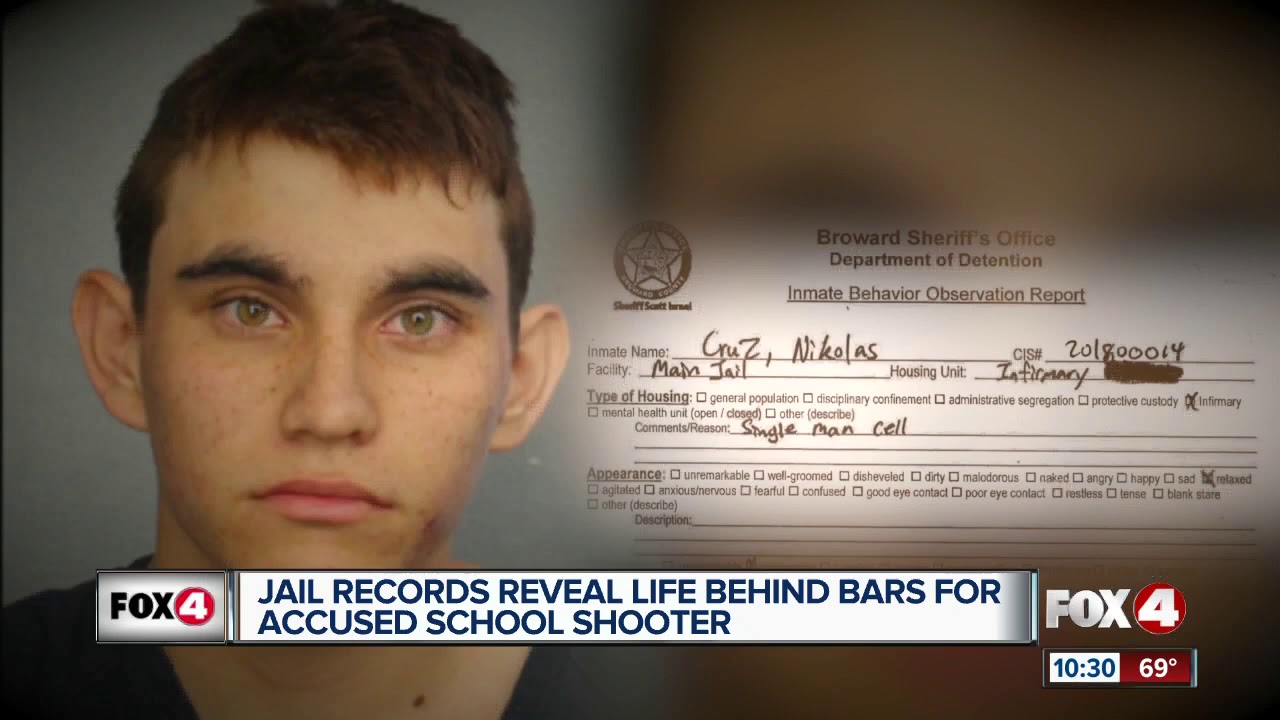 Jail records reveal Nikolas Cruz was seen laughing in jail days after ...