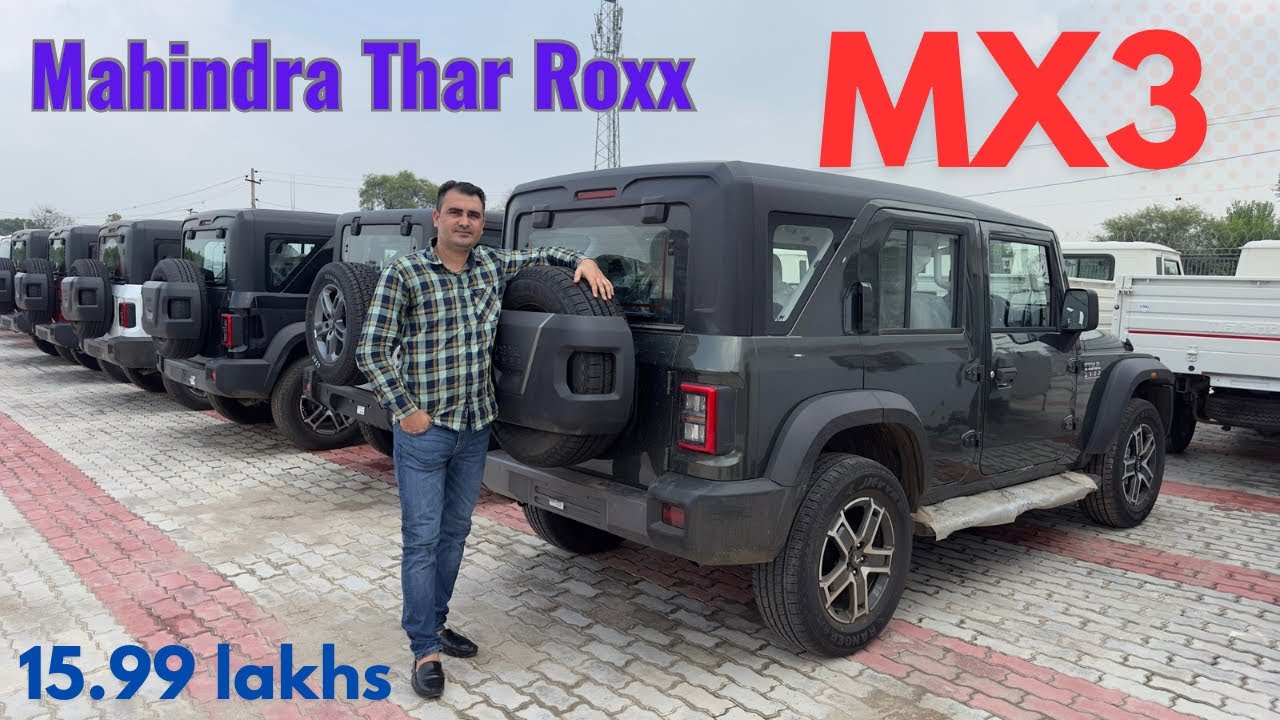 Mahindra Thar Roxx MX3 VS MX5 Variant🔥Diesel Manual 4X2 | Full Detailed ...
