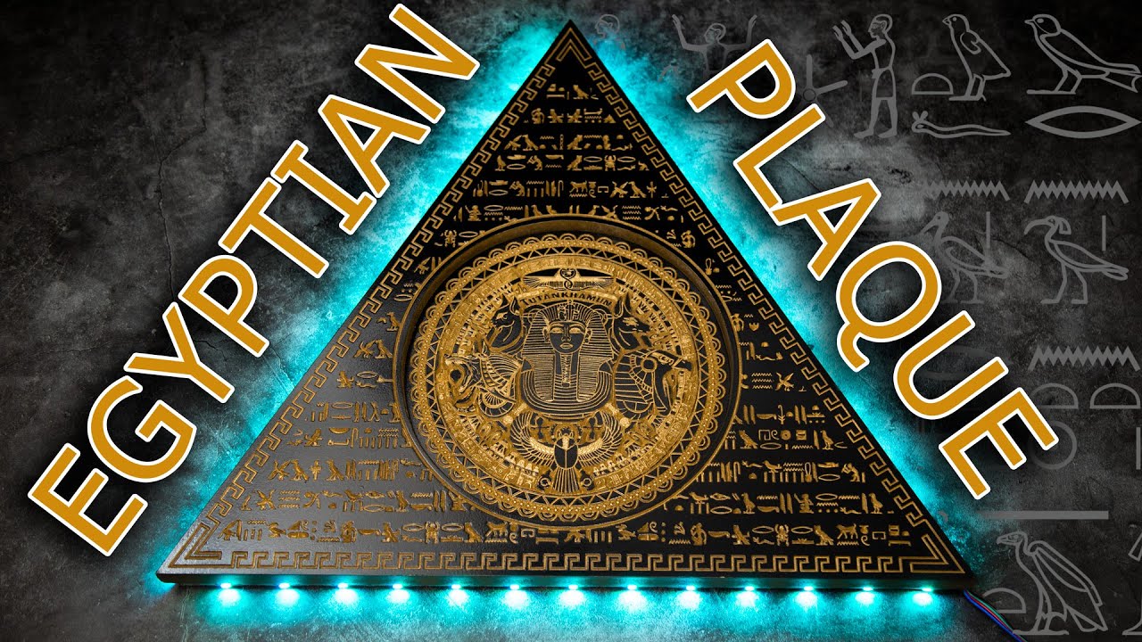 GLOWING Egyptian Plaque CNC Project - YouTube