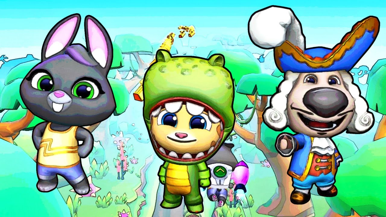 Talking Tom Gold Run 2 - Ginger, Ben, Becca - Full screen - LILU ...