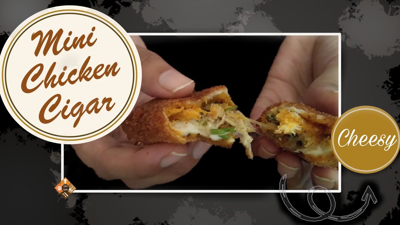 Mini Crispy Chicken Cigars | Chicken Starters |Chicken rolls |Cheesy ...