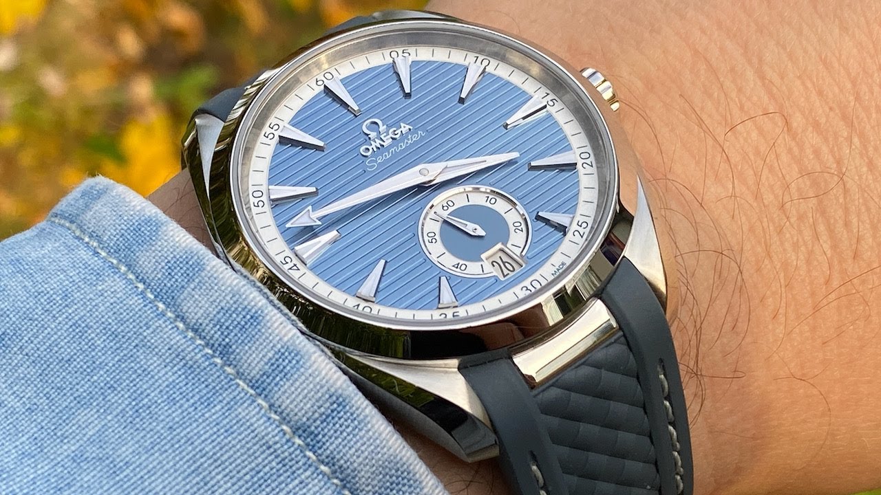 OMEGA Aqua Terra Small Seconds blue [4K] - YouTube