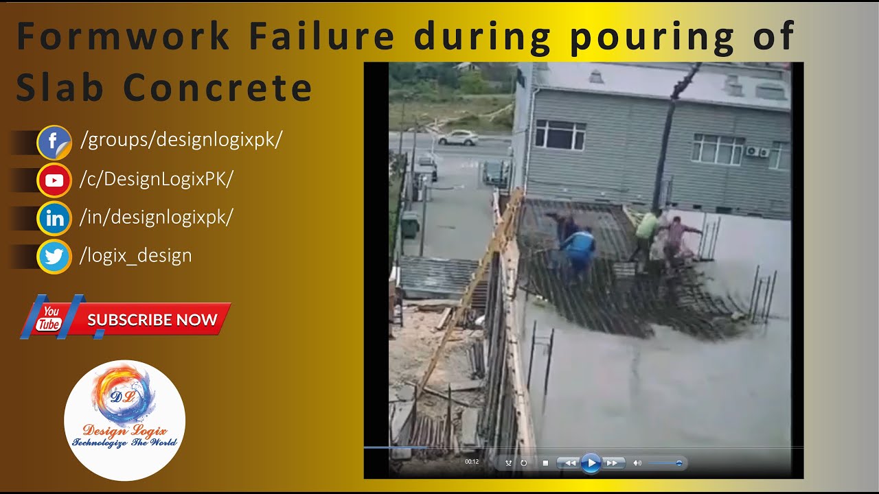 Formwork failure during pouring of Slab Concrete - #Shorts - YouTube