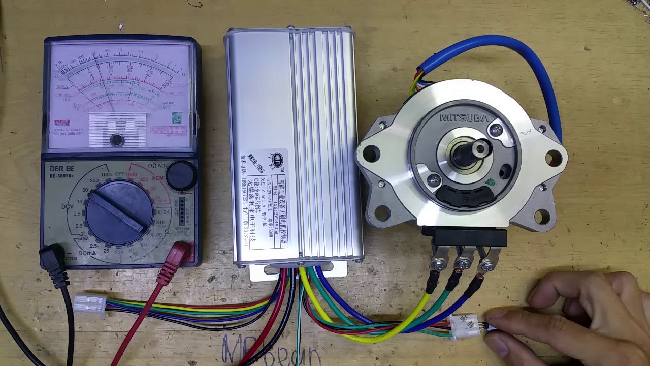 Test MITSUBA BLDC Motor 600W - YouTube