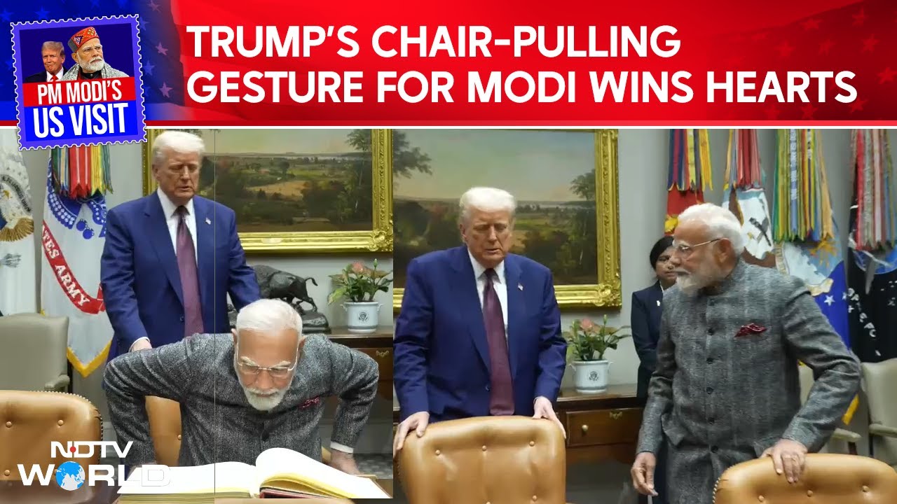 Modi Trump Meet | From Pulling Chair To Hugging Modi, Trump's Humble ...