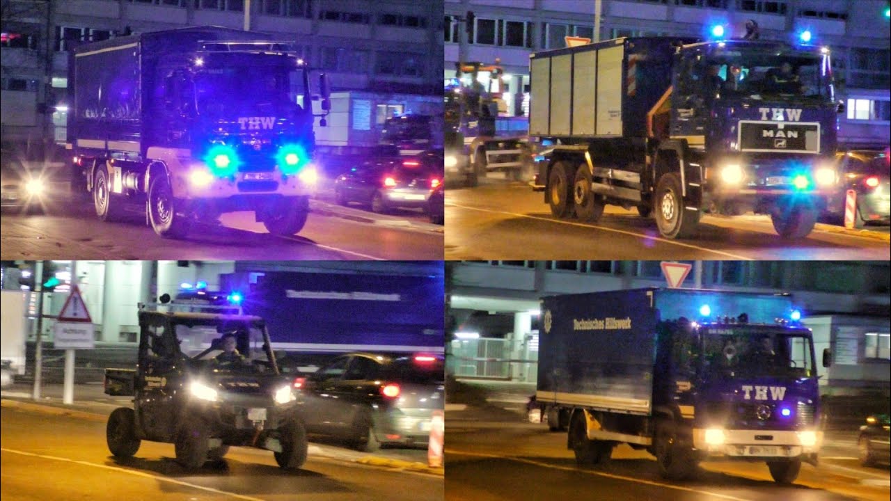 [Doppel WLF & UTV] THW Bonn auf Einsatzfahrt - YouTube