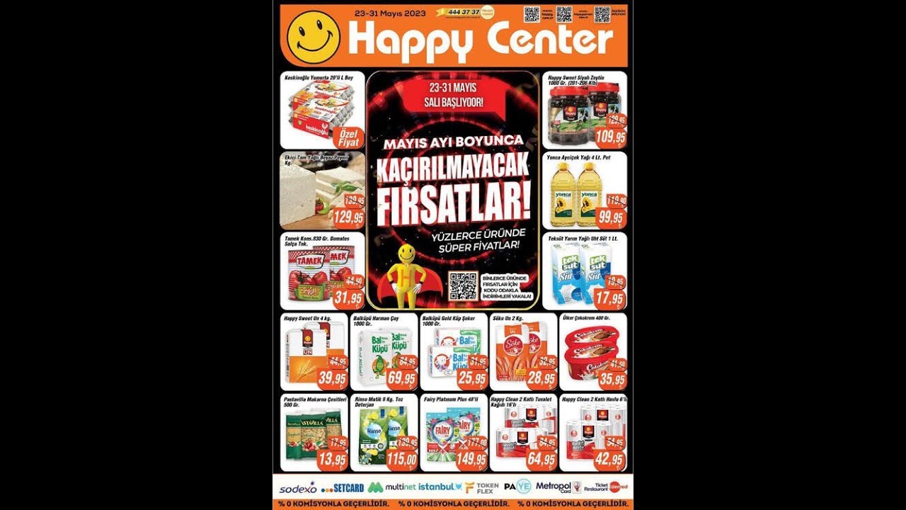 Happy Center Fırsatları Kampanyalar! 23 - 31 Mayıs 2023 - YouTube